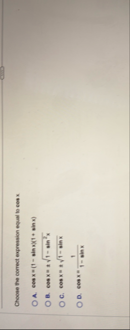 Solved Choose the correct expression equal to | Chegg.com