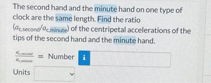 Solved The second hand and the minute hand on one type of | Chegg.com