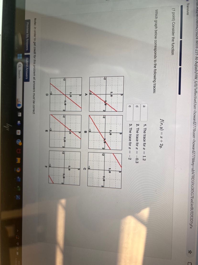Solved Translate(1 ﻿point) ﻿Consider the | Chegg.com