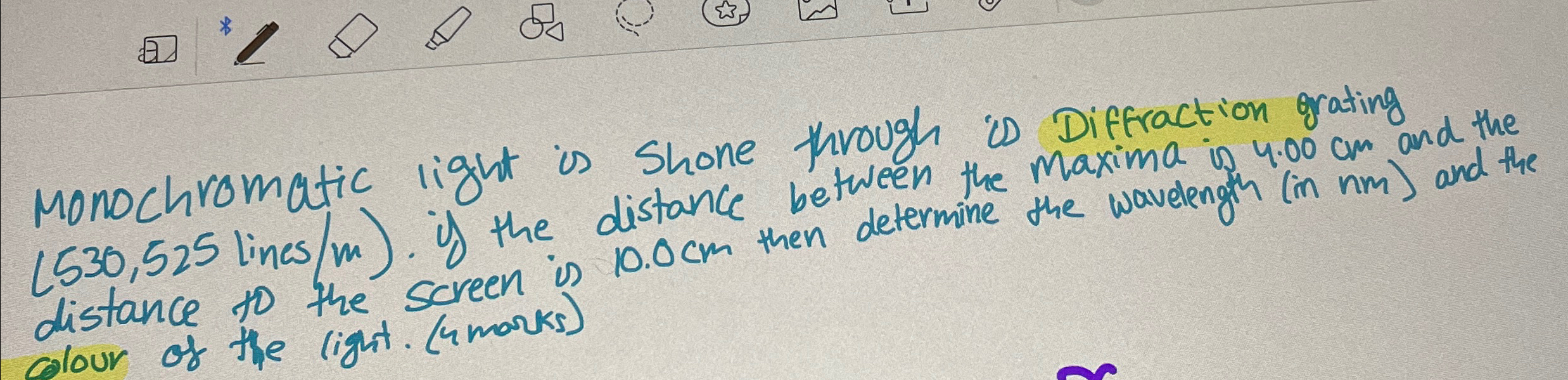 Solved Monochromatic Light Is Shone Through Is Diffraction