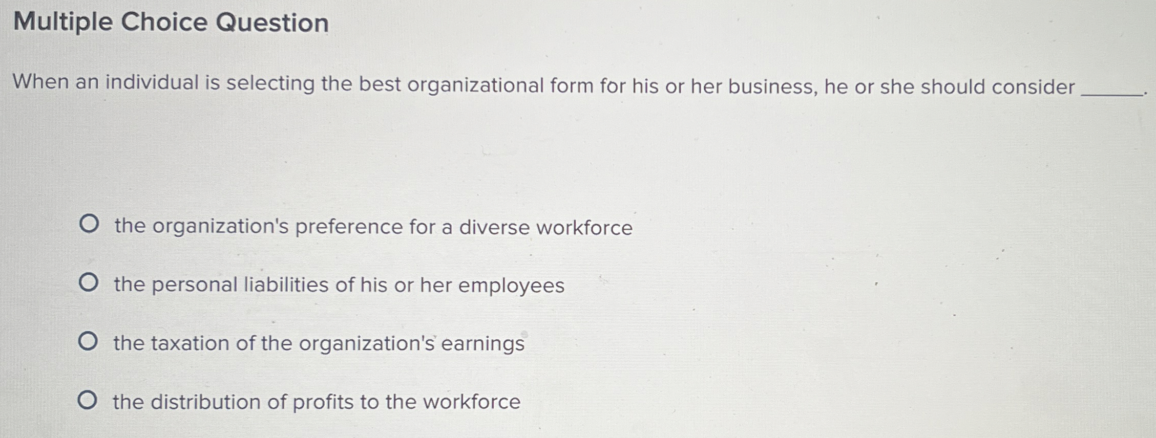 Solved Multiple Choice QuestionWhen an individual is | Chegg.com