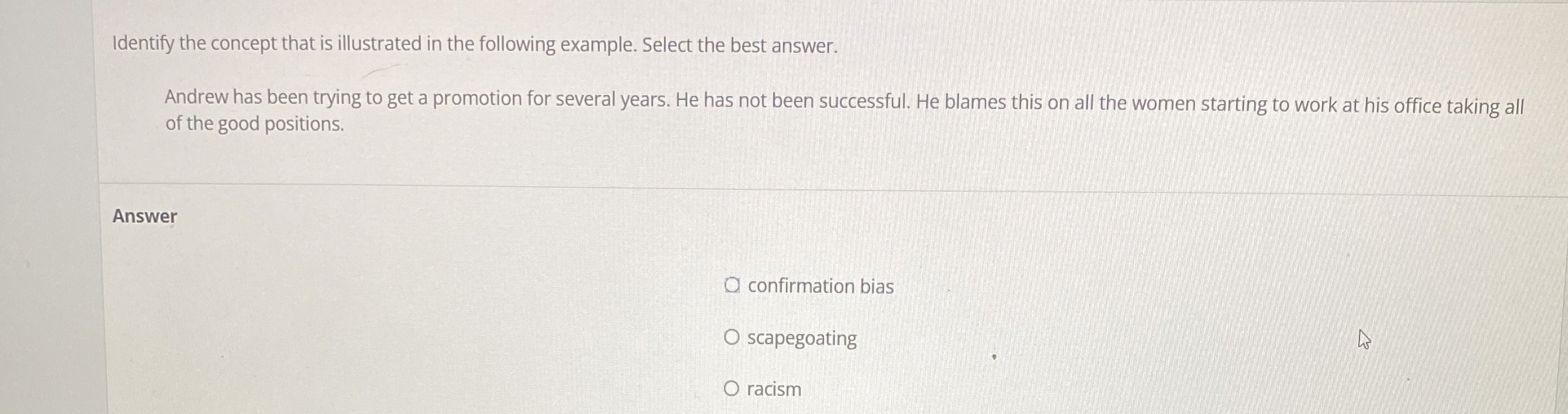 Solved Identify the concept that is illustrated in the | Chegg.com