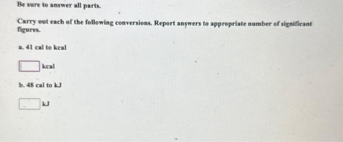 Solved Be sure to answer all parts. Carry out each of the | Chegg.com