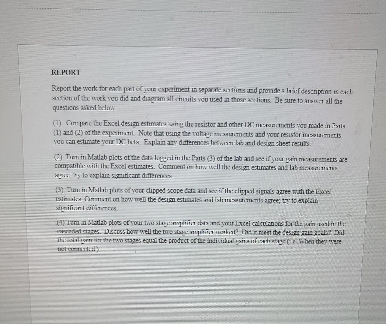 Solved E&C ENGR 331 LAB #6 DESIGN OF A COMMON EMITTER | Chegg.com