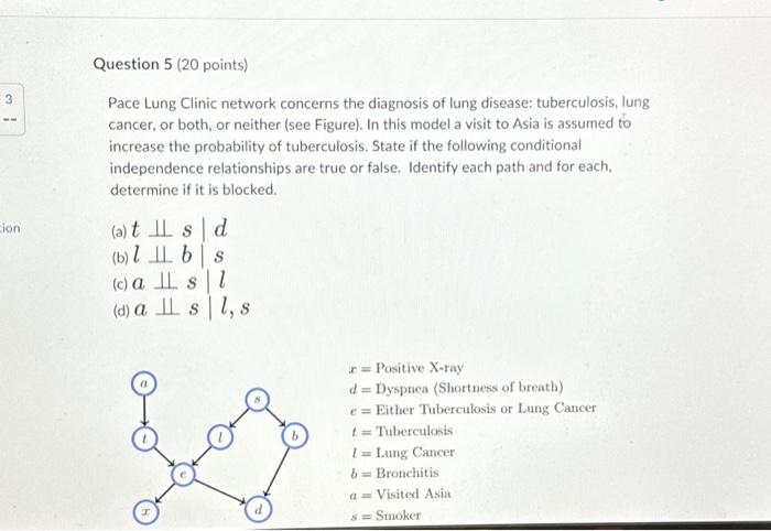 Solved Pace Lung Clinic network concerns the diagnosis of | Chegg.com