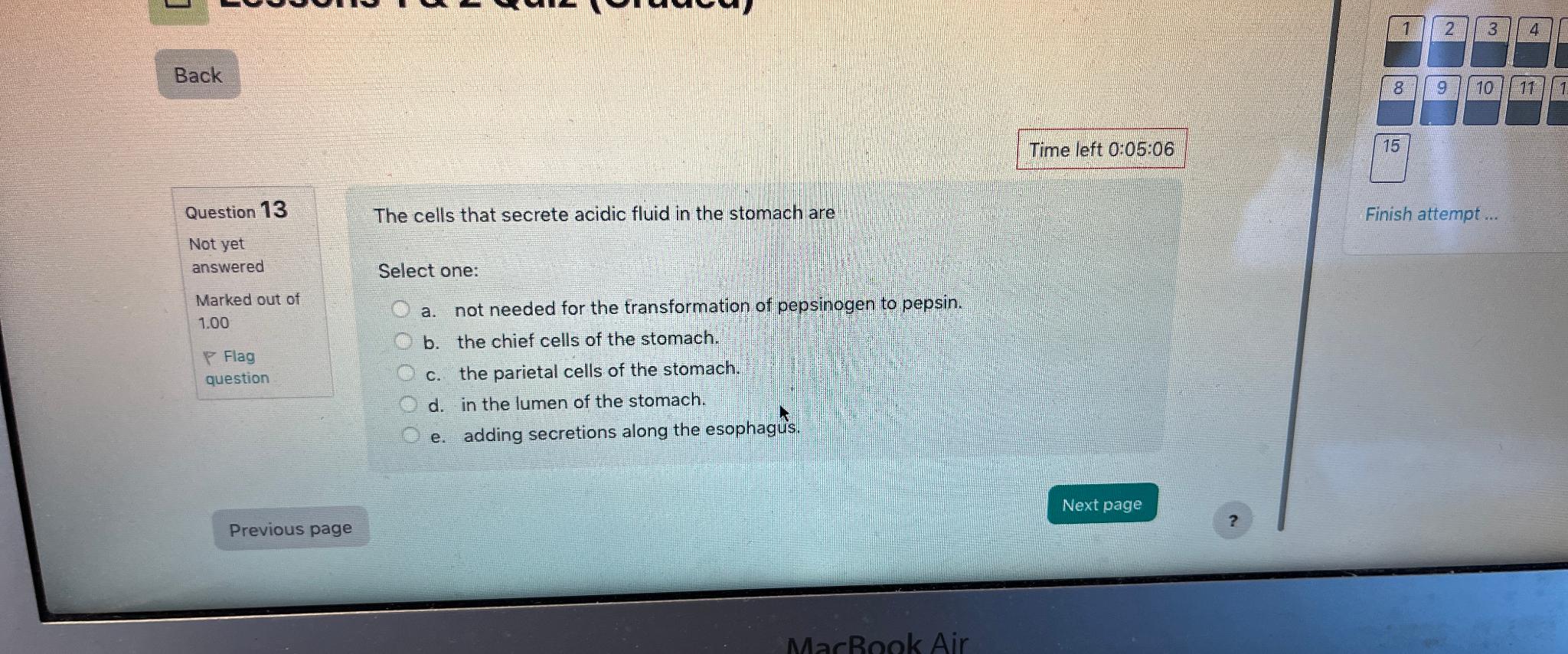 Solved BackTime left 0:05:06Question 13Not yet answered | Chegg.com Solved BackTime left 0:05:06Question 13Not yet answered | Chegg.com