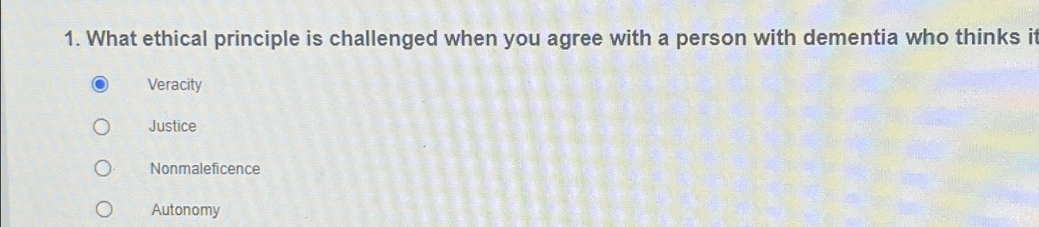 Solved What ethical principle is challenged when you agree | Chegg.com