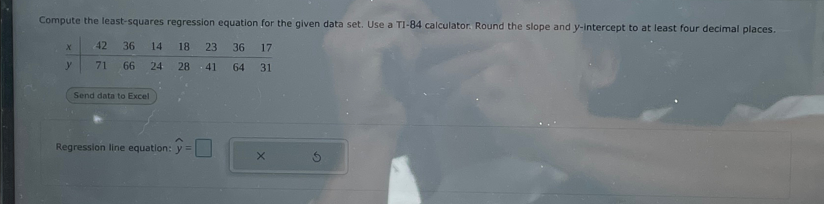 Solved Compute The Least Squares Regression Equation For The 3485