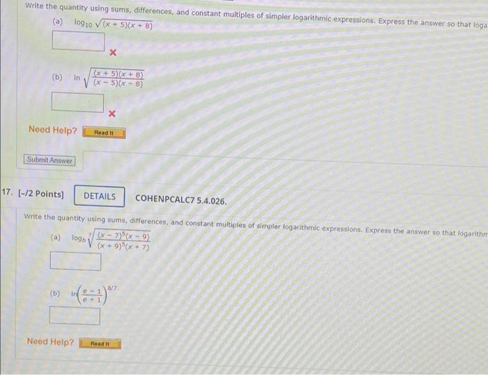 Solved Write the quantity using sums, differences, and | Chegg.com