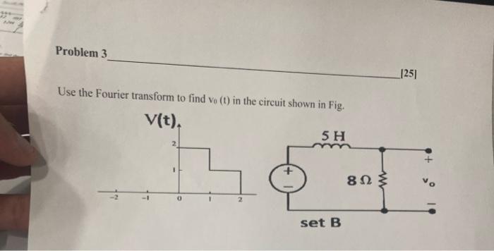 Solved Use the Fourier transform to find v0(t) in the | Chegg.com