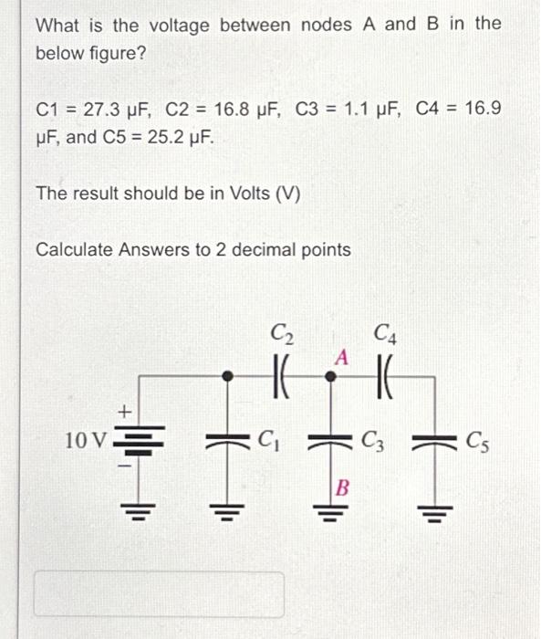 Solved What is the voltage between nodes A and B in the | Chegg.com