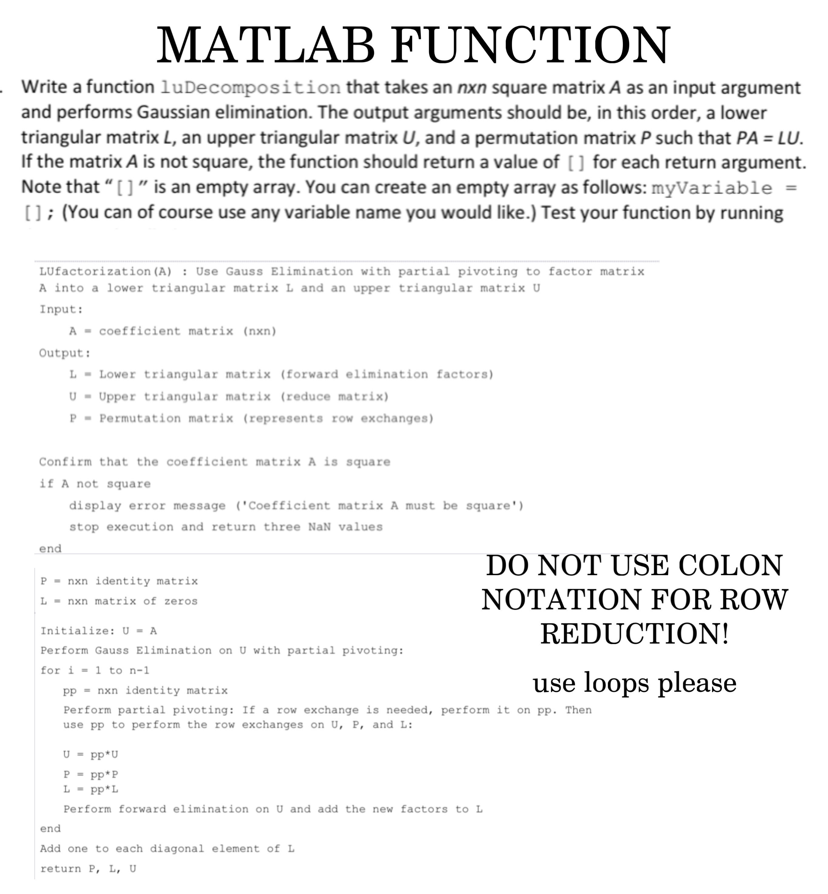 MATLAB FUNCTIONWrite a MATLAB function | Chegg.com