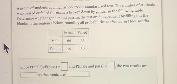 Solved A group of students at a high school took a | Chegg.com