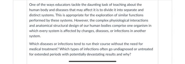 Solved One of the ways educators tackle the daunting task of | Chegg.com