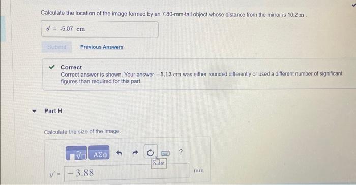 Solved A Convex Spherical Mirror Has A Radius Of Curvature
