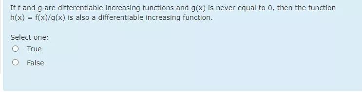 Solved If f and g are differentiable increasing functions | Chegg.com