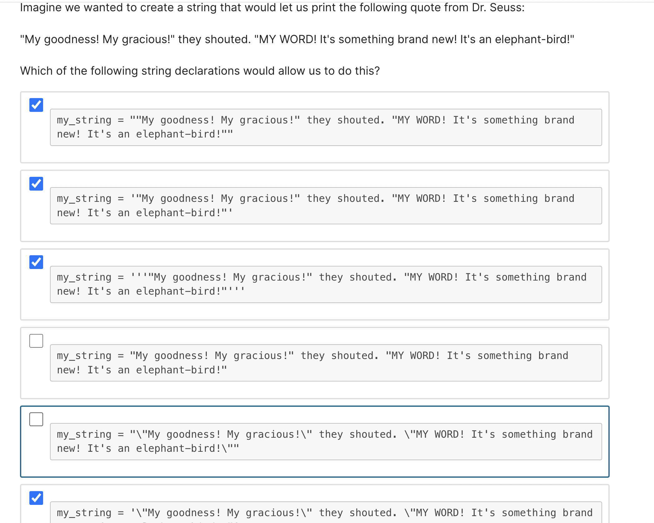 Solved Imagine we wanted to create a string that would let | Chegg.com