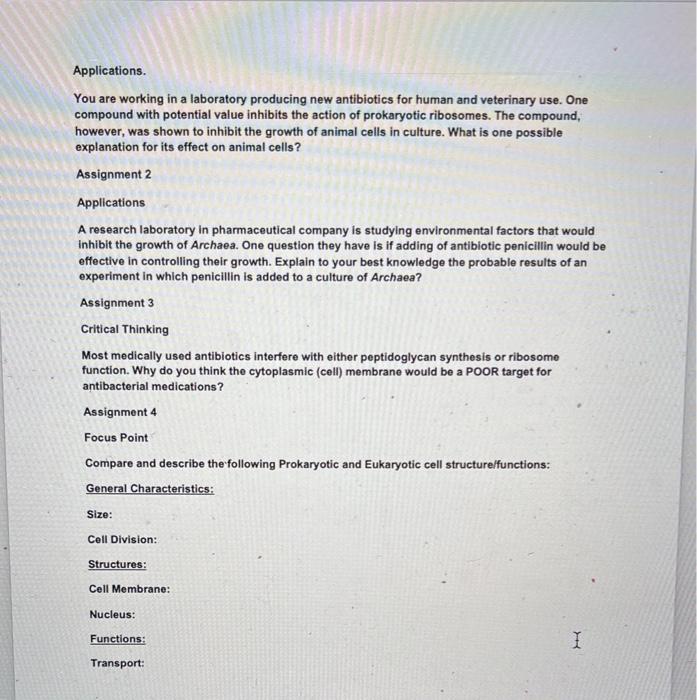 Solved Applications. You are working in a laboratory | Chegg.com