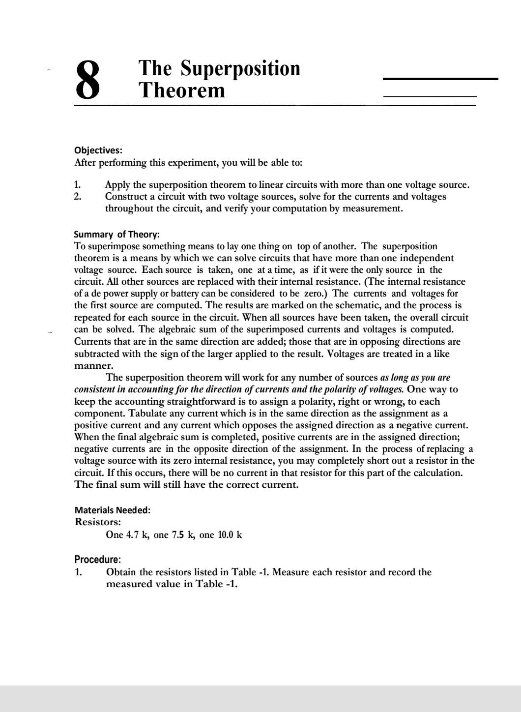 Solved 8 Theorem The Superposition Objectives: After | Chegg.com