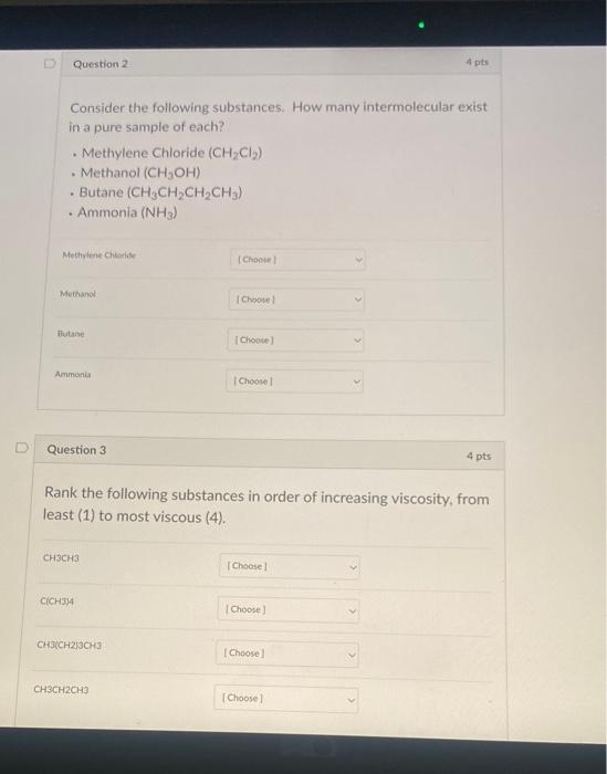 Solved Consider the following substances. How many | Chegg.com