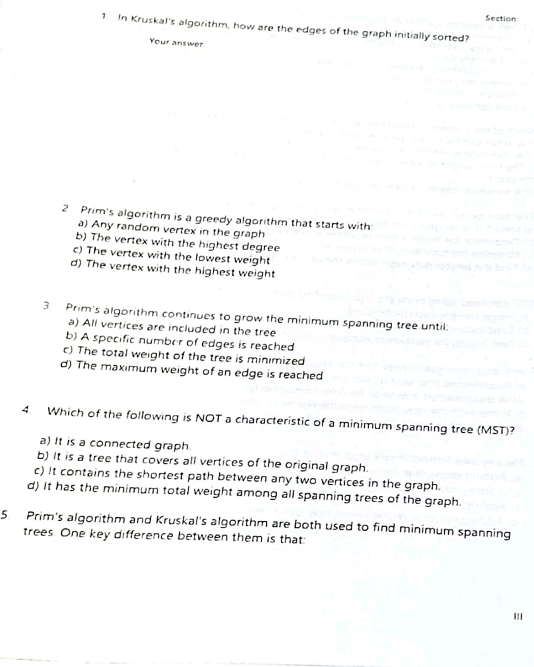 Solved In Kruskal's algorithm, how are the edges of the | Chegg.com