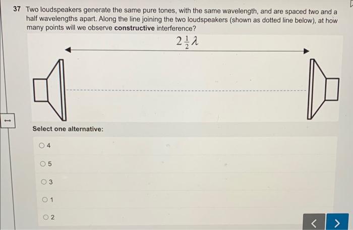 Solved Two loudspeakers generate the same pure tones, with | Chegg.com