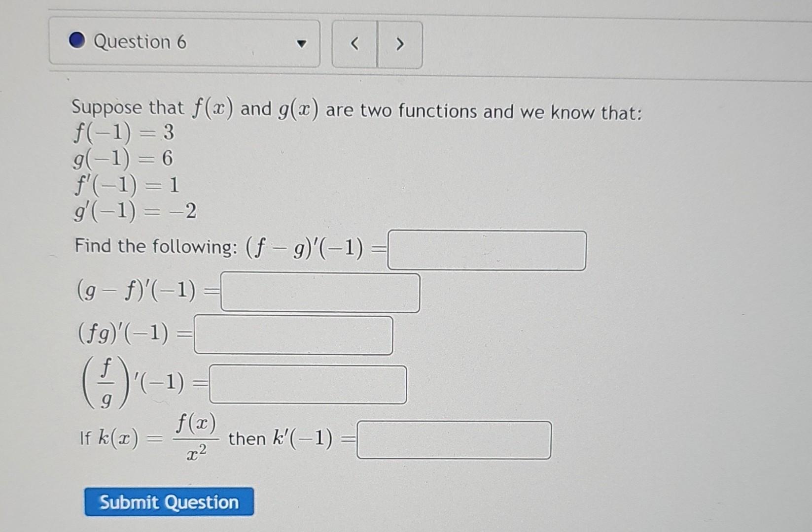 Solved Suppose that f(x) and g(x) are two functions and we | Chegg.com