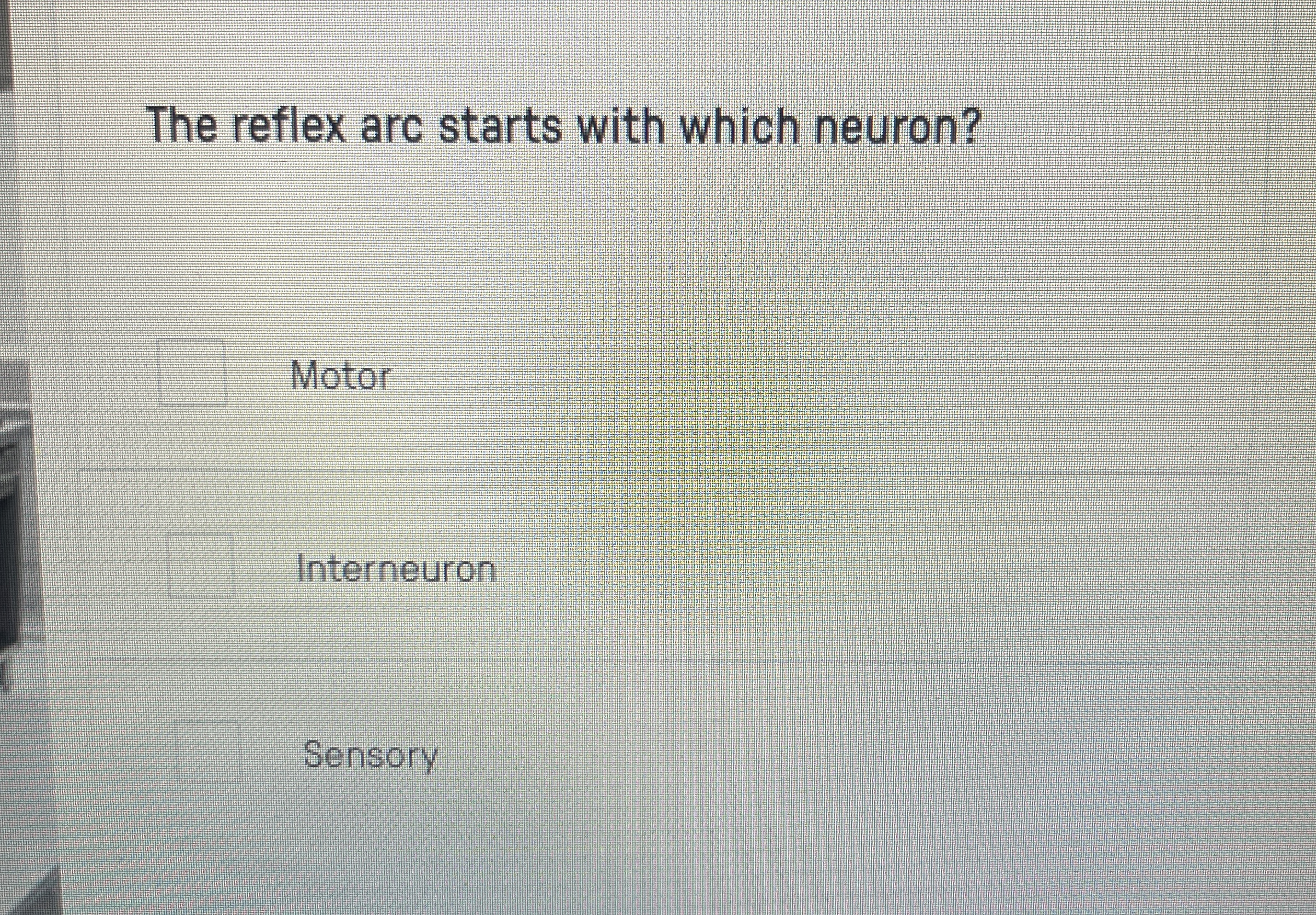 Solved The reflex arc starts with which | Chegg.com