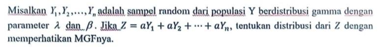 Solved Misalkan Y1,Y2,…,Yn adalah sampel random dari | Chegg.com