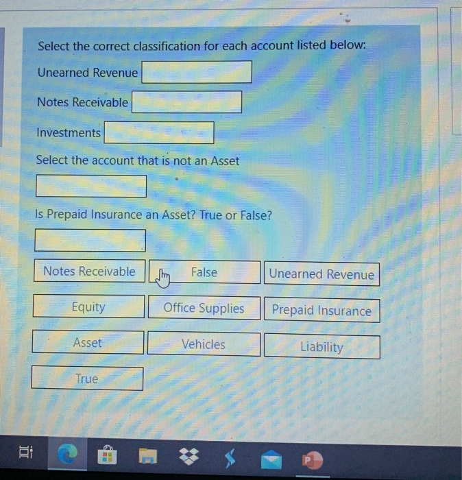 Solved Select the correct classification for each account | Chegg.com
