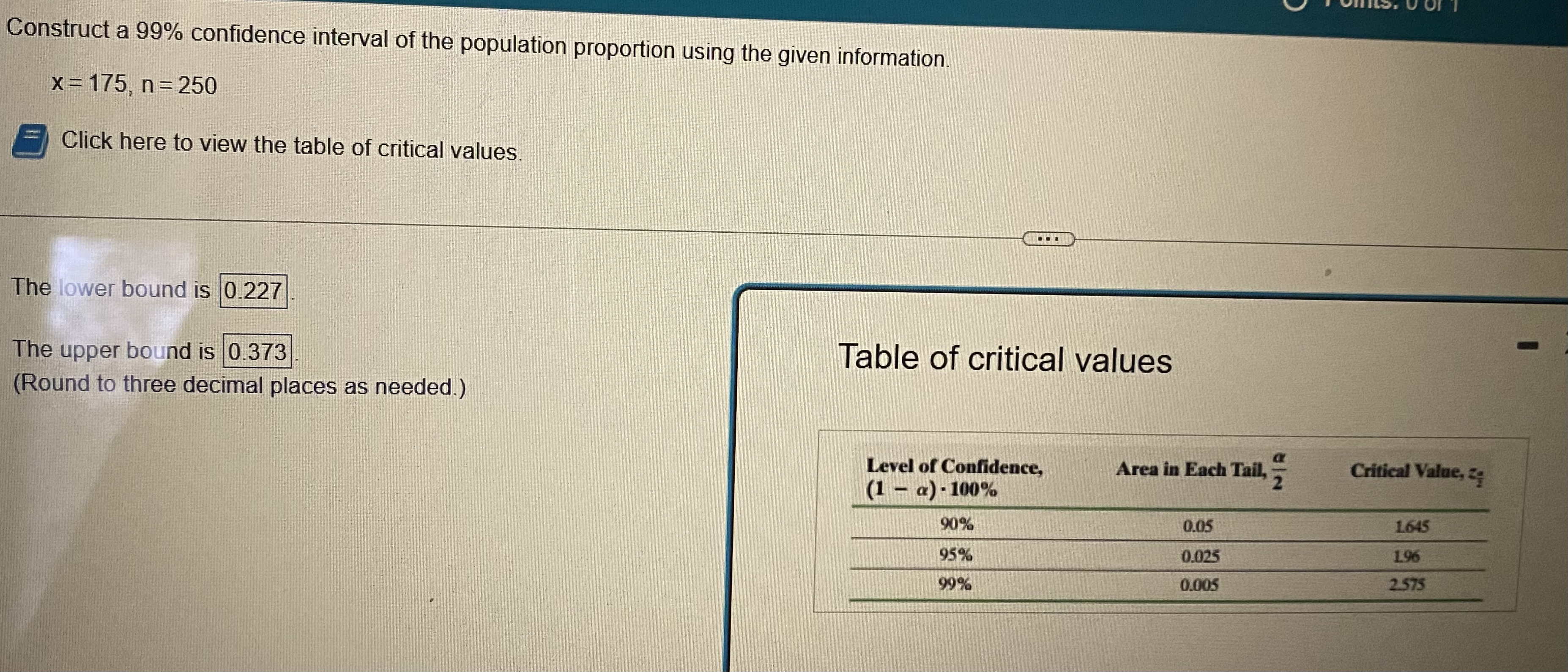 Solved Construct a 99% ﻿confidence interval of the | Chegg.com