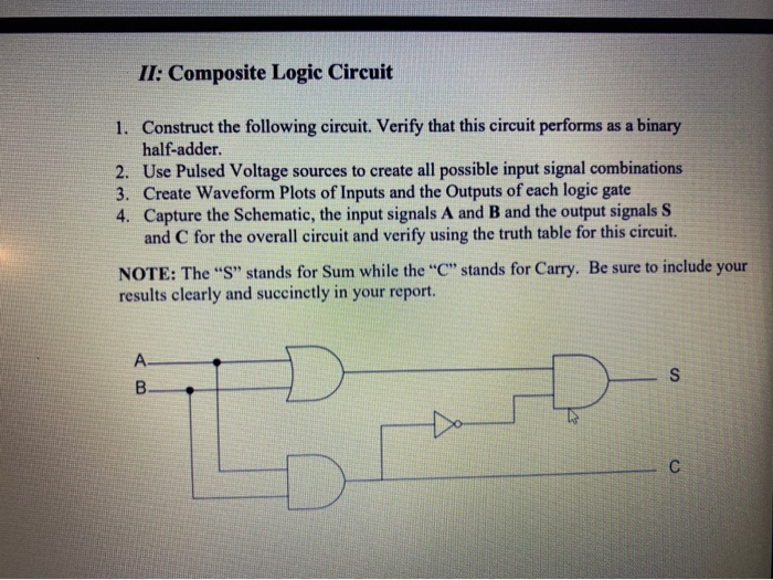 Solved II: Composite Logic Circuit 1. Construct the | Chegg.com