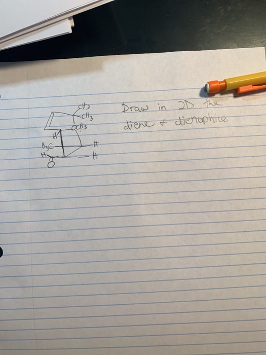 Solved XCH₃ Draw diene in 2D the & dienophice | Chegg.com