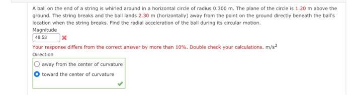Solved A ball on the end of a string is whirled around in a | Chegg.com