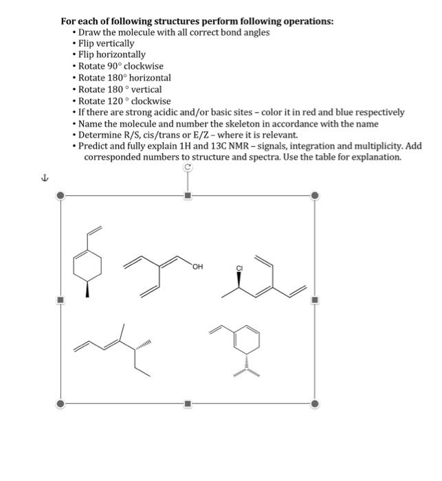 Solved For Each Of Following Structures Perform Following