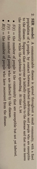 Solved ds dt -k.SI = k1SI - 521 dt dR dt = k21, b. Explain | Chegg.com