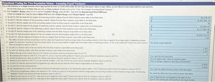 Solved Alex day a seer the questions i just need the Excel | Chegg.com