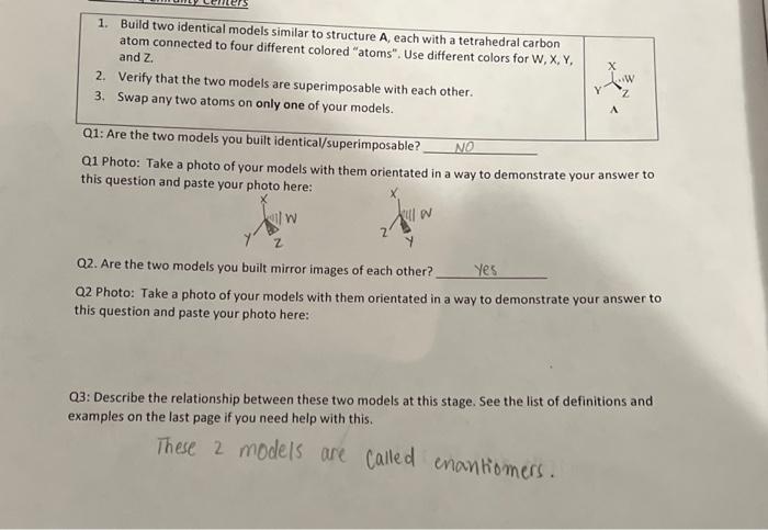 Solved 4. Working with each model you built, replace one of | Chegg.com
