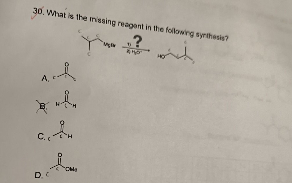 Solved What is the missing reagent in tha. | Chegg.com
