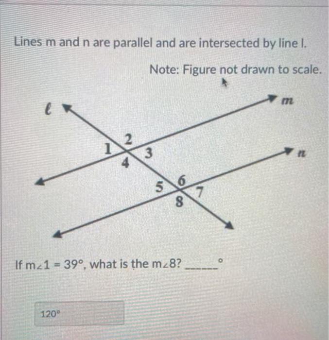 Solved Lines m and n are parallel and are intersected by | Chegg.com