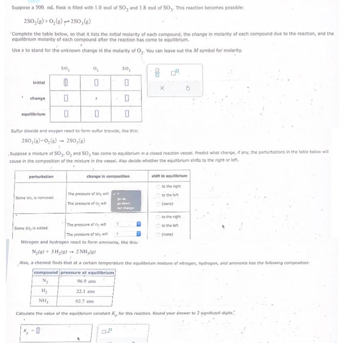 Solved Suppose a 500 . mL. flask is filled with 1.0 mol of | Chegg.com