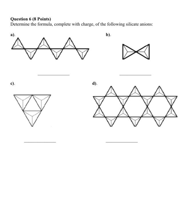 Solved Question 6 (8 Points) Determine the formula, complete | Chegg.com Solved Question 6 (8 Points) Determine the formula, complete | Chegg.com