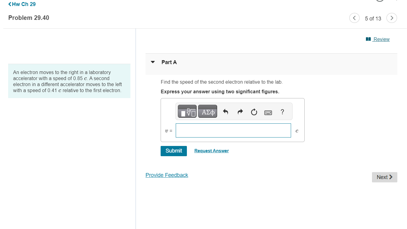 Solved Problem 29.40Part AAn electron moves to the right in | Chegg.com