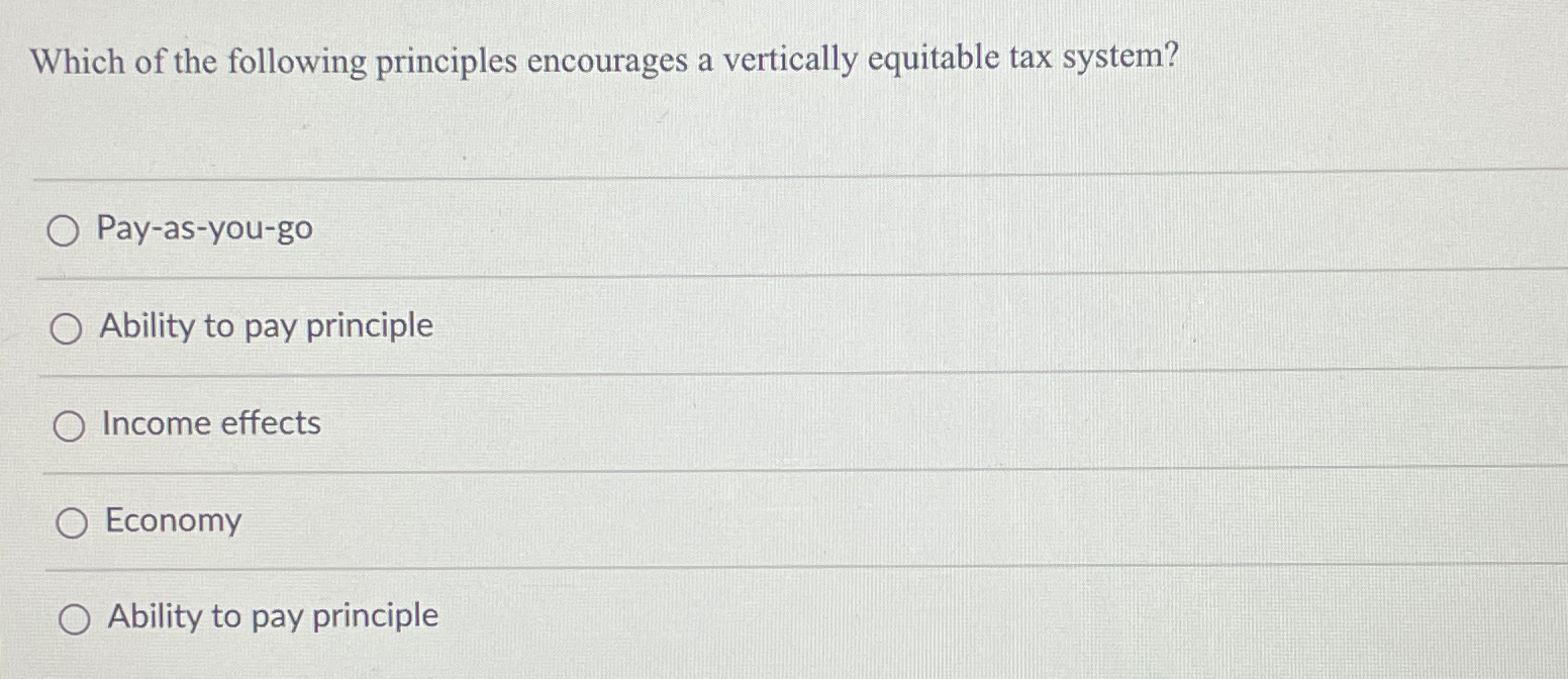 Solved Which of the following principles encourages a | Chegg.com