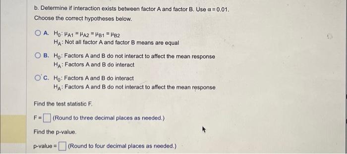 Solved Examine the following two-factor analysis of variance | Chegg.com