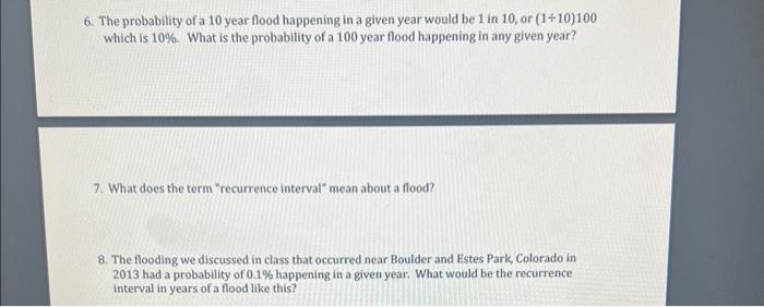 Solved Then, plot the data points on the recurrence interval | Chegg.com