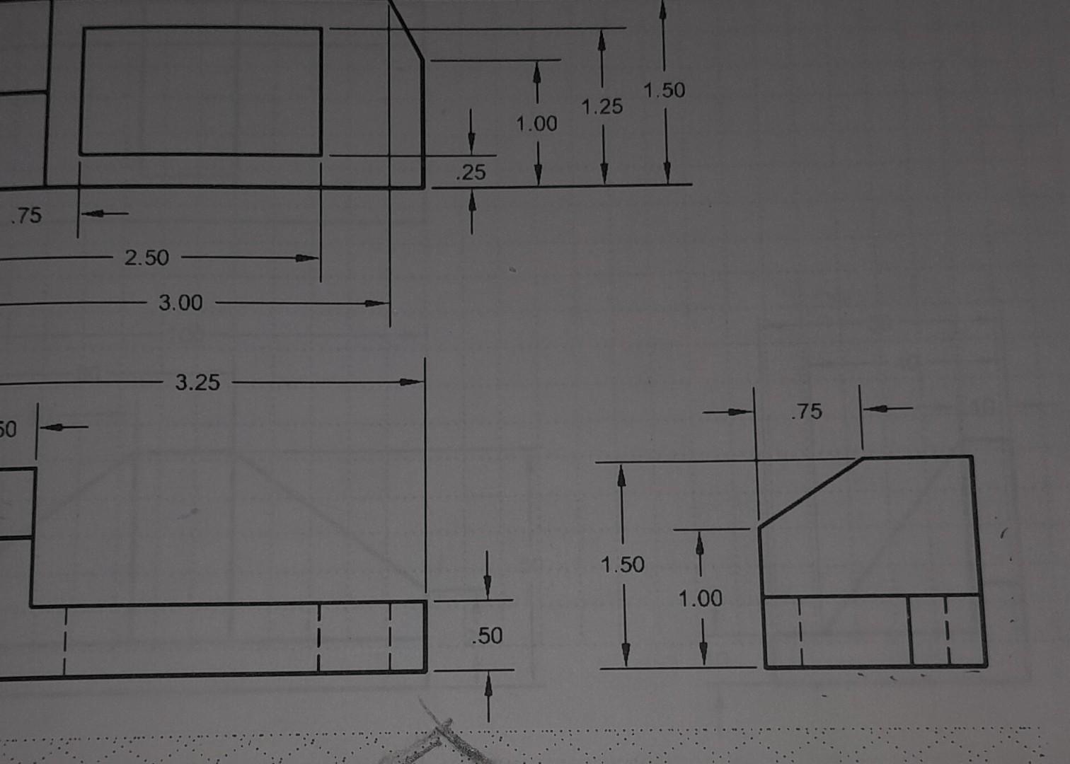 P3-5) Draw a full scale isometric pictorial and a | Chegg.com