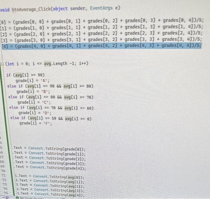 Solved id btnAverage_click(object sender, EventArgs e) (int | Chegg.com