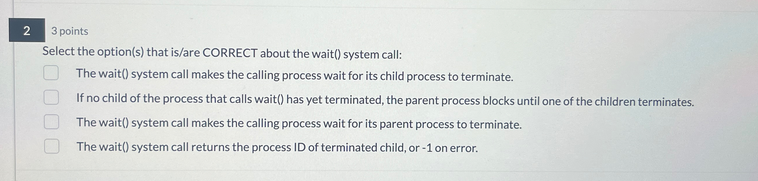 Solved 23 ﻿pointsSelect the option(s) ﻿that is/are CORRECT | Chegg.com
