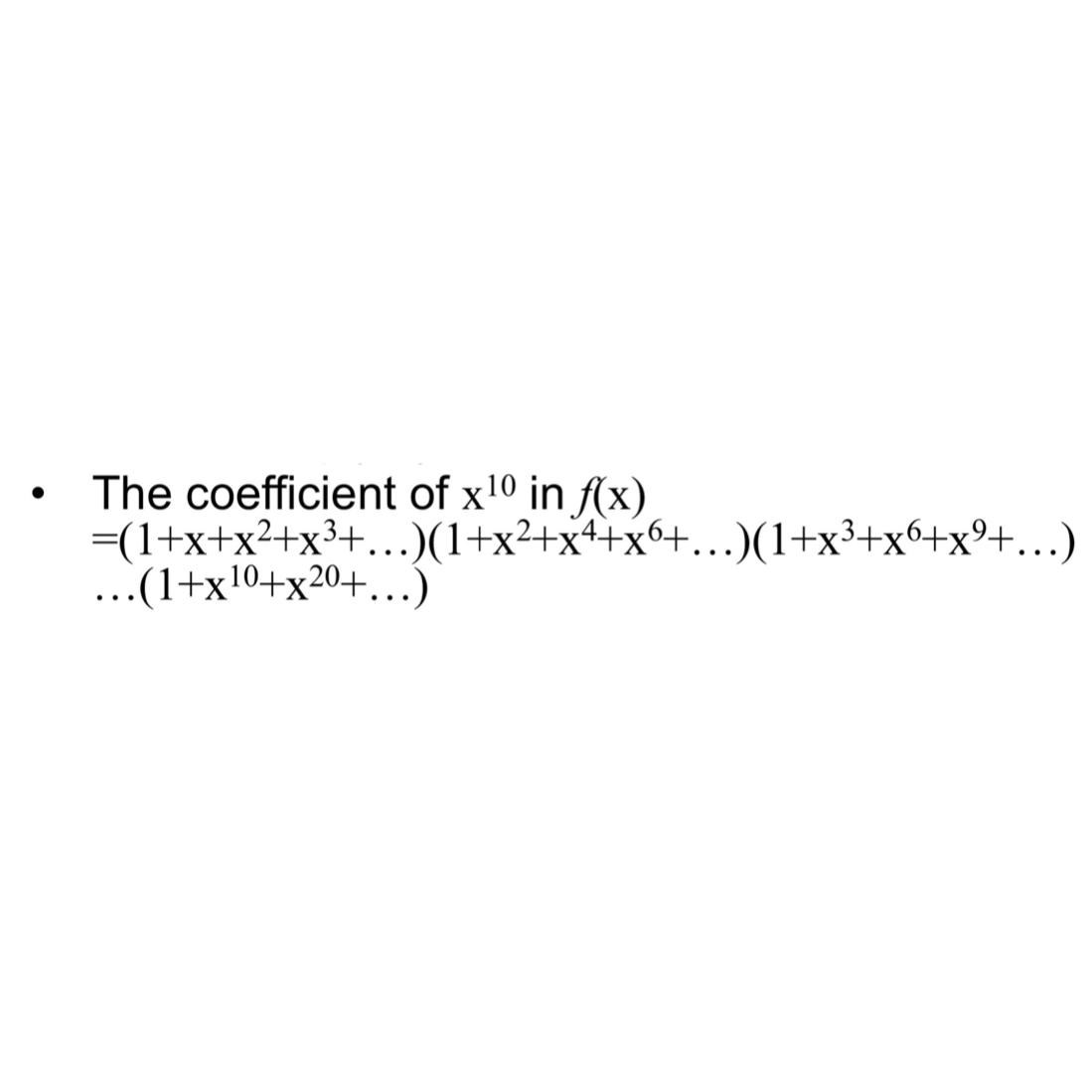 What is the coefficient of x10 ﻿in f(x)? | Chegg.com